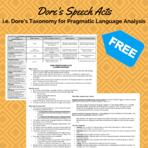Dore's Speech Acts: A free tool for early language analysis - ThinkSLP